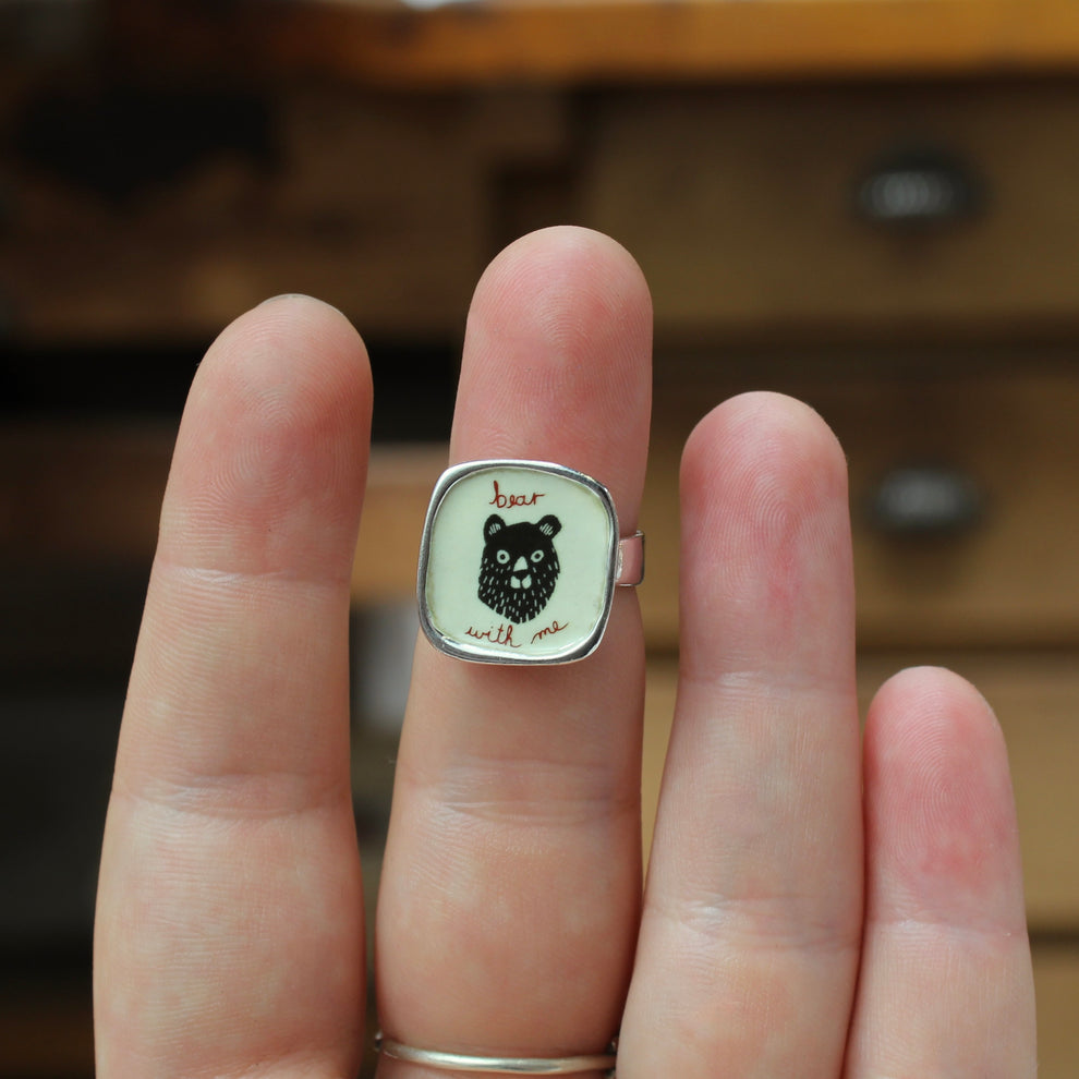 Bear Ring - Sterling Silver "Bear With Me" - Statement Jewelry – Mark ...