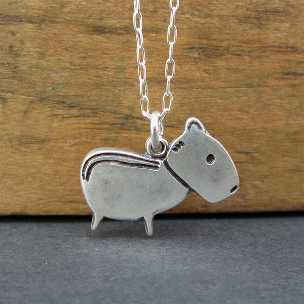 Sterling Silver Capybara Charm Necklace – Mark Poulin Jewelry
