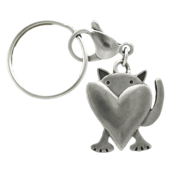 Pewter Cat Keychain – Mark Poulin Jewelry
