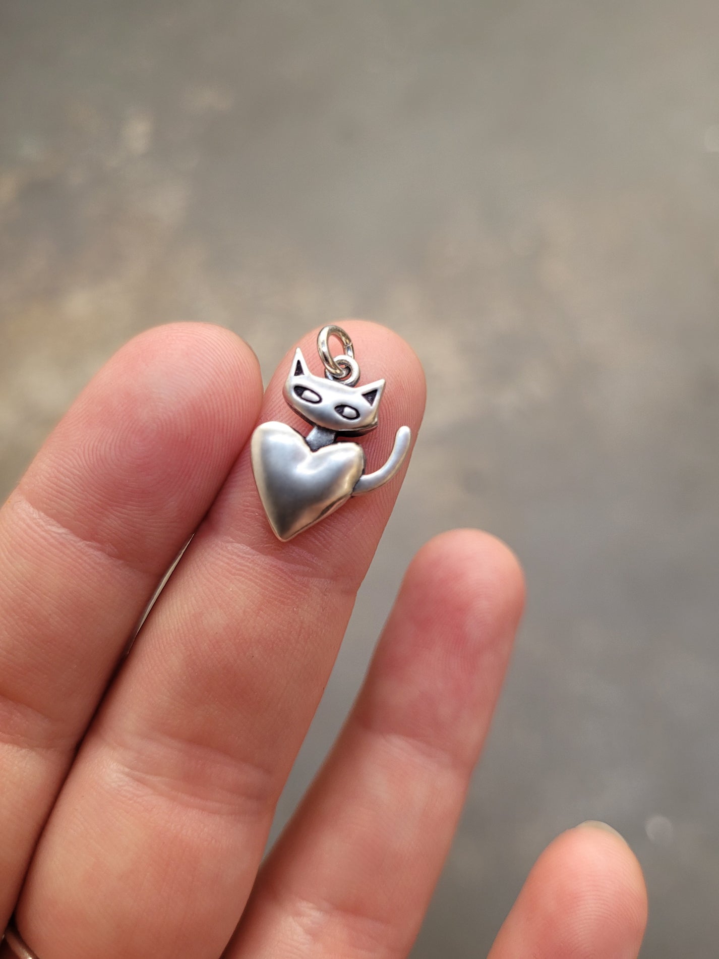Tiny Sneaky Cat Charm Necklace - Small, Detailed and Adorable! Cat Jew ...